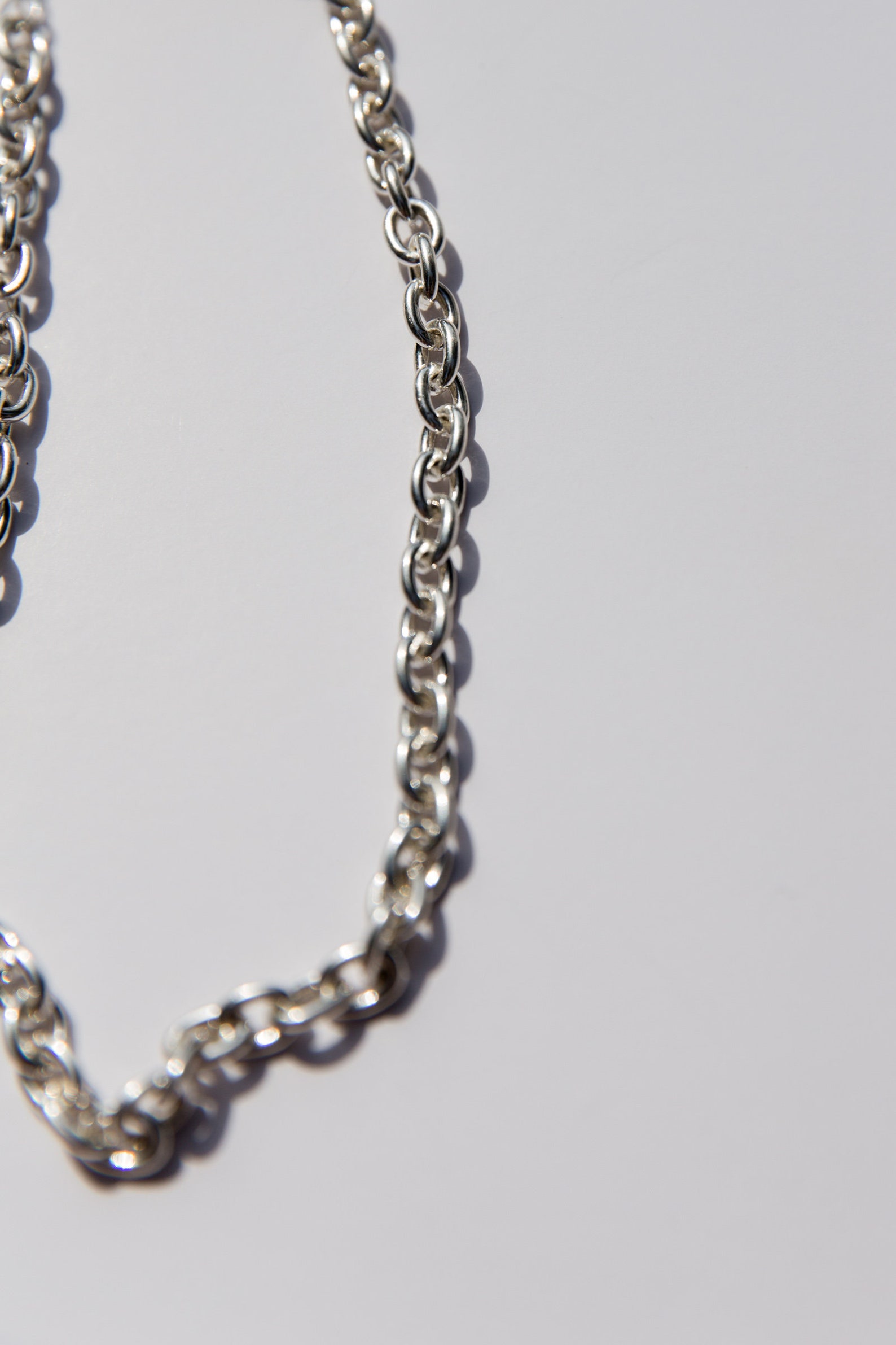 Sterling Silver Link Chain Necklace Heavy Chain Necklace - Etsy