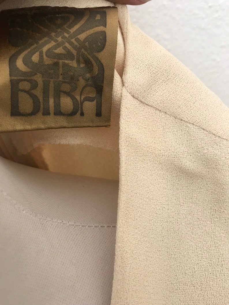 Vintage Orig. BIBA 70’s Does 40’s Monochrome Mod Deco Tea Dress/ Moss ...