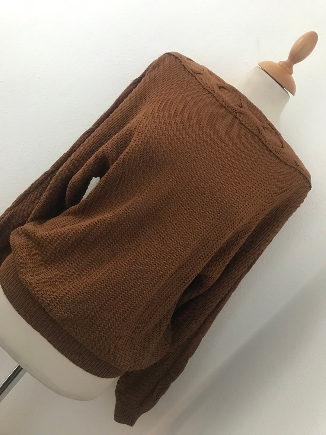 Vintage Late 70’s 80’s GUCCI Cotton Disco Knit Sweater / Cable Weave ...