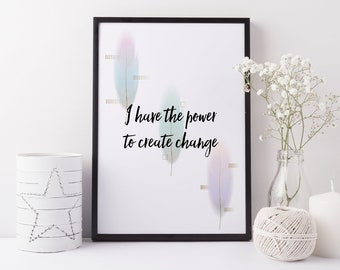 Affirmation wall art | Etsy