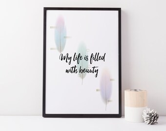 Affirmation wall art | Etsy