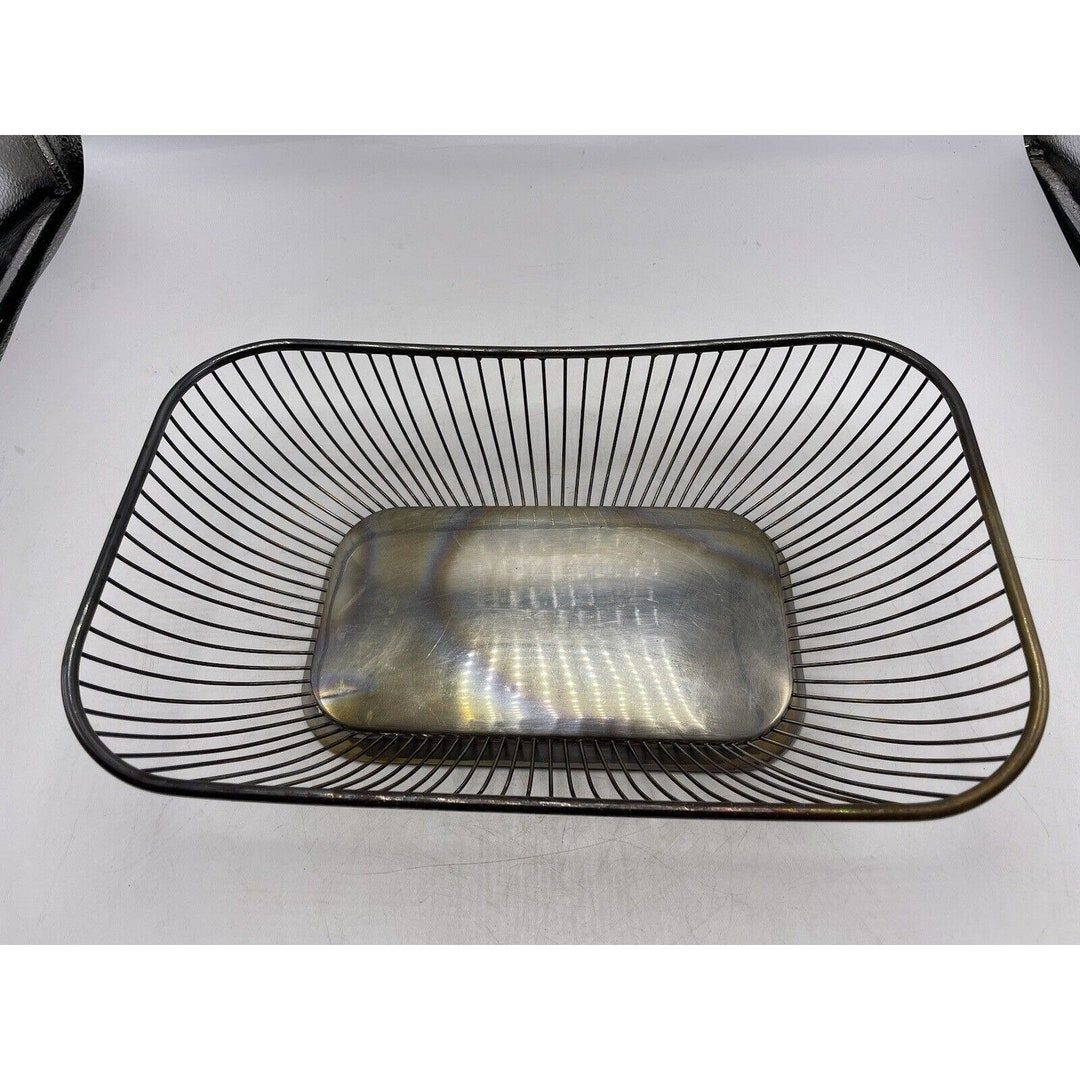 Gorham Basket Bread Silver Plate Serving Elegant Wire YC 747 EP Vintage ...