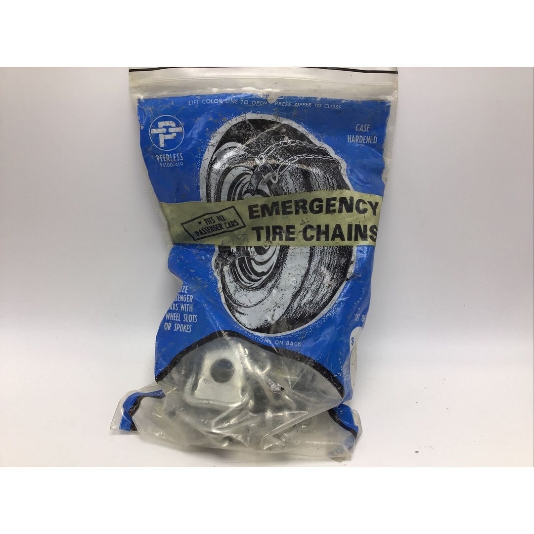 Peerless Tire Chains Emergency Fits Cars W Wheel Slots Spokes Pair ...