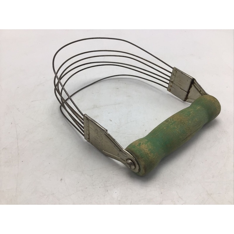 ANDROCK Pastry Dough Cutter Blender Green Wooden Handle Kitchen Tool ...