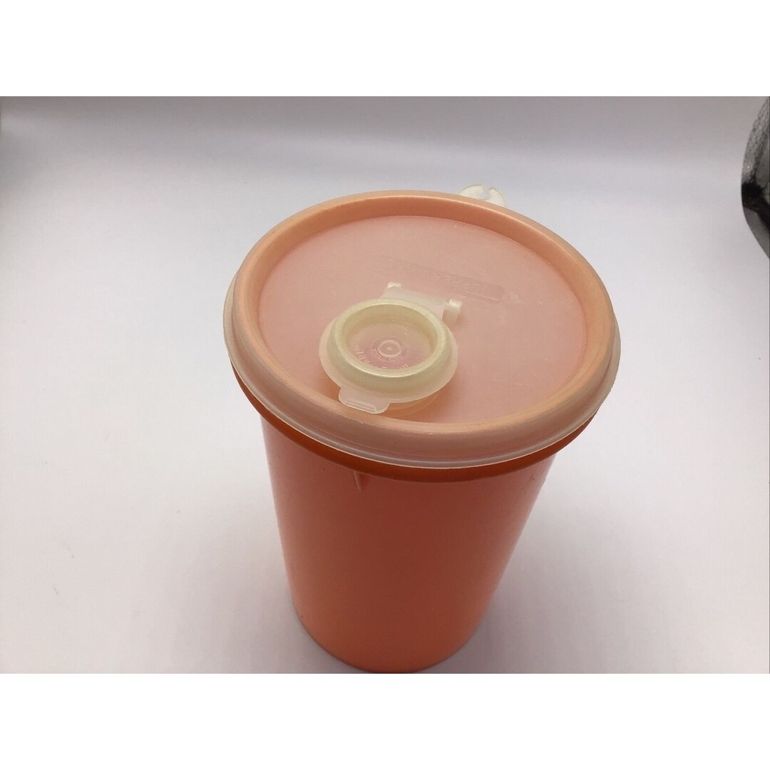 Vintage Tupperware Pour & Store Container Cylinder Orange 321 With 564 ...