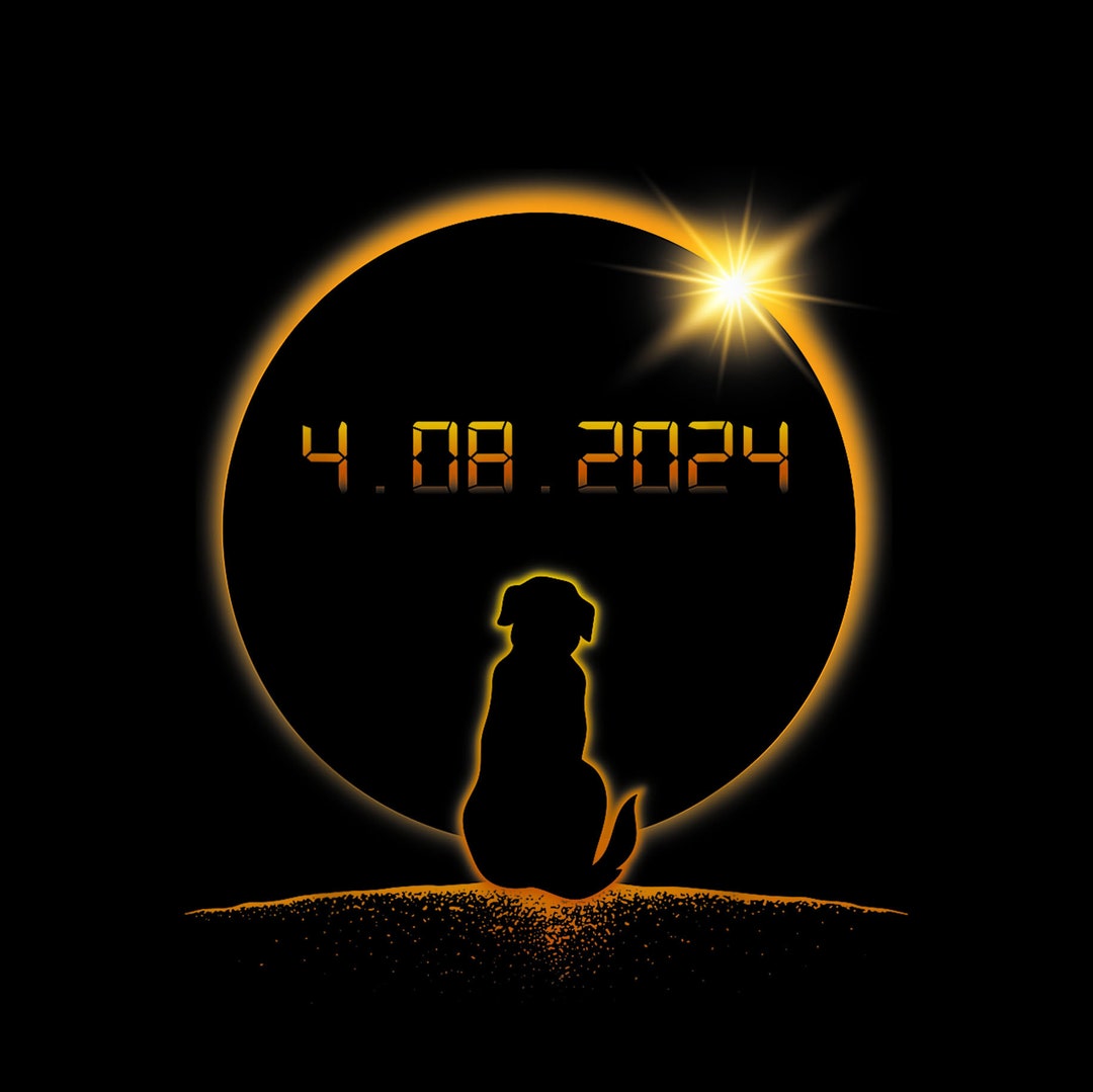 2024 Total Solar Eclipse Dog Png - Etsy Australia
