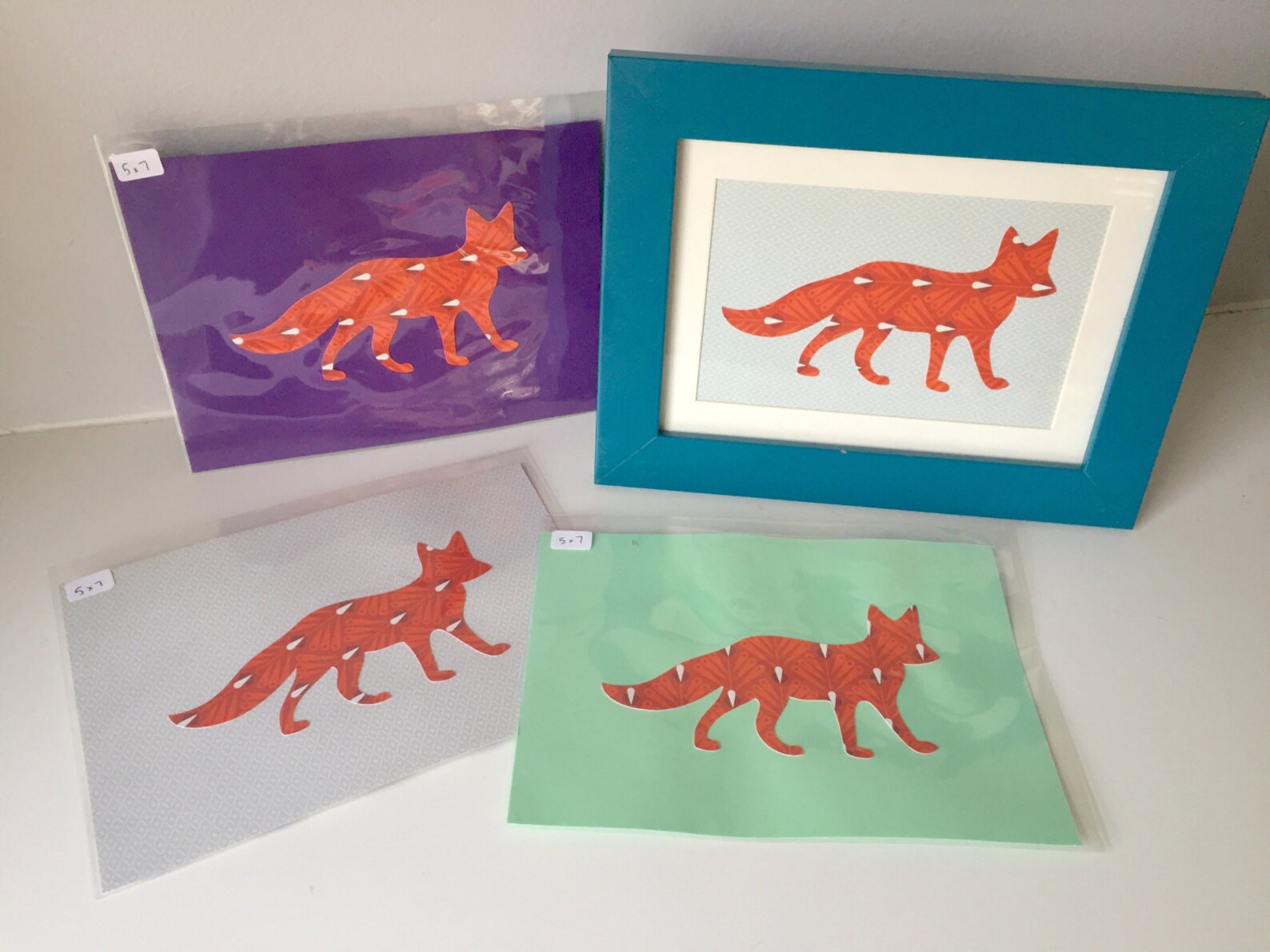 5x7 Fox Paper Print 3D Layered Paper Art - Etsy UK