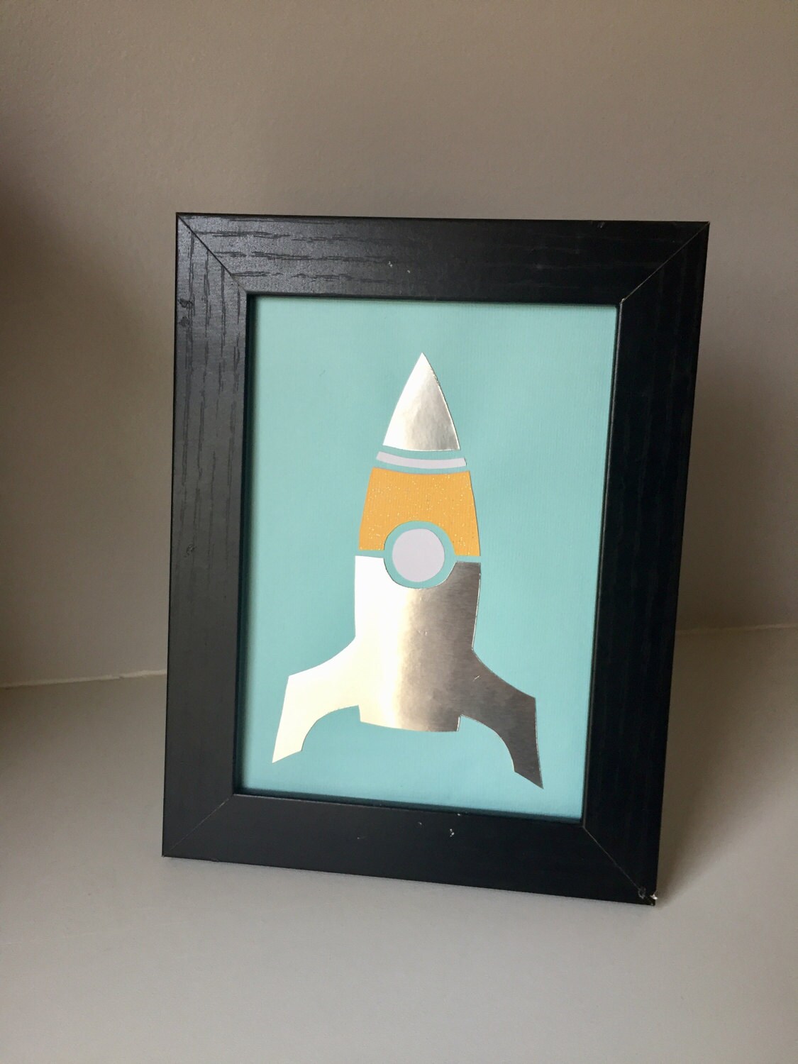 5x7 Rocketship 3D Paper Print Space and Spaceships - Etsy