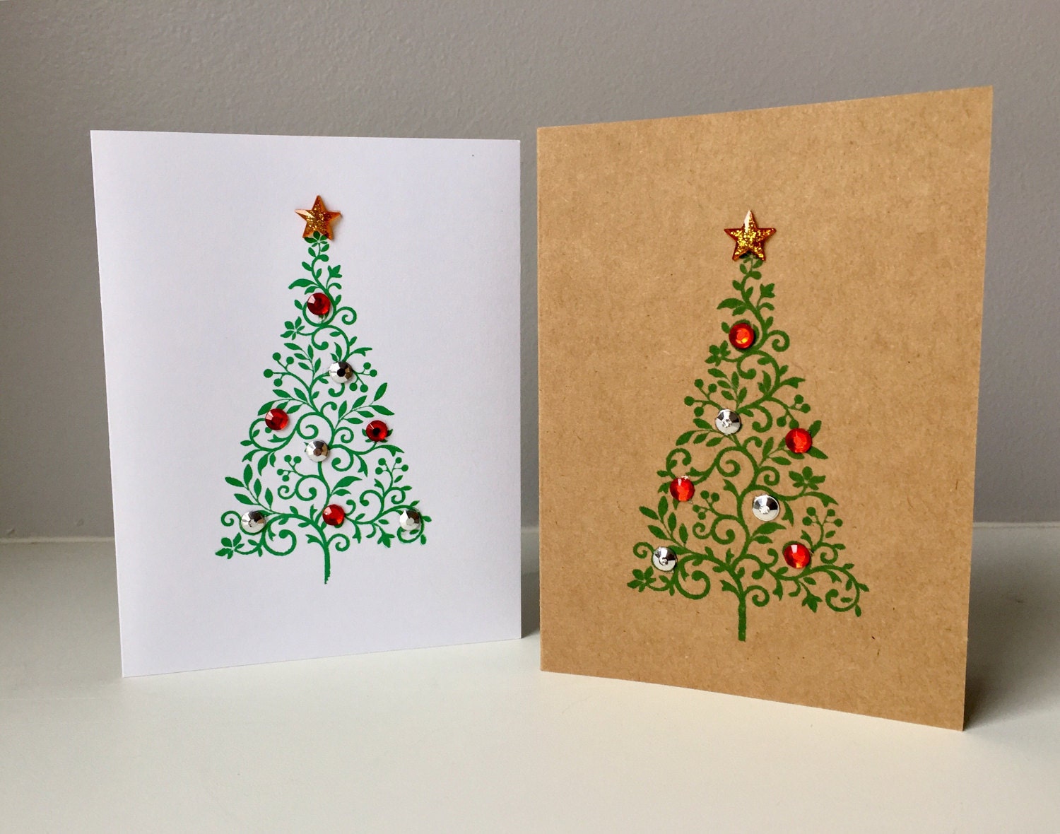 Christmas Tree Cards - Etsy