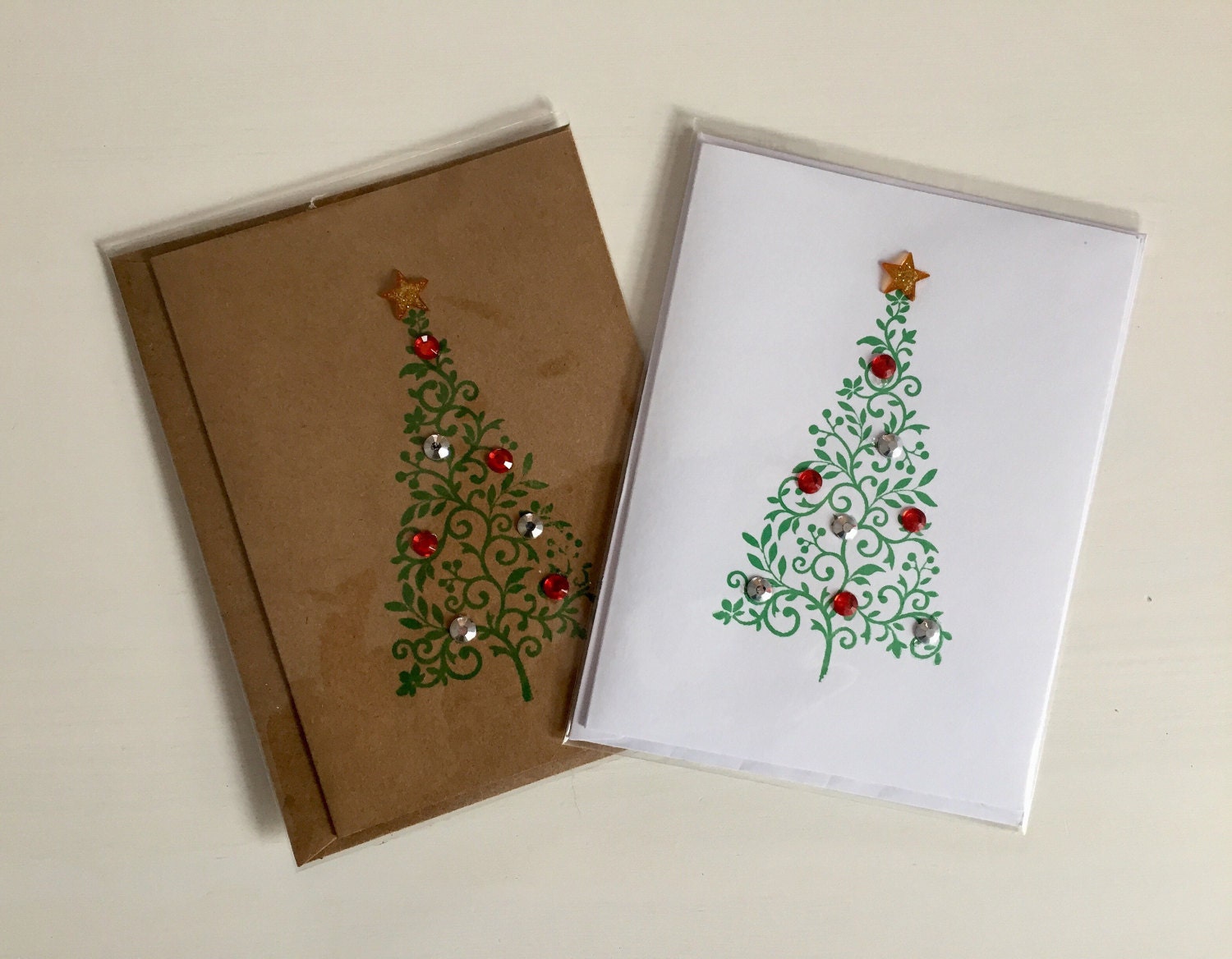 Christmas Tree Cards - Etsy