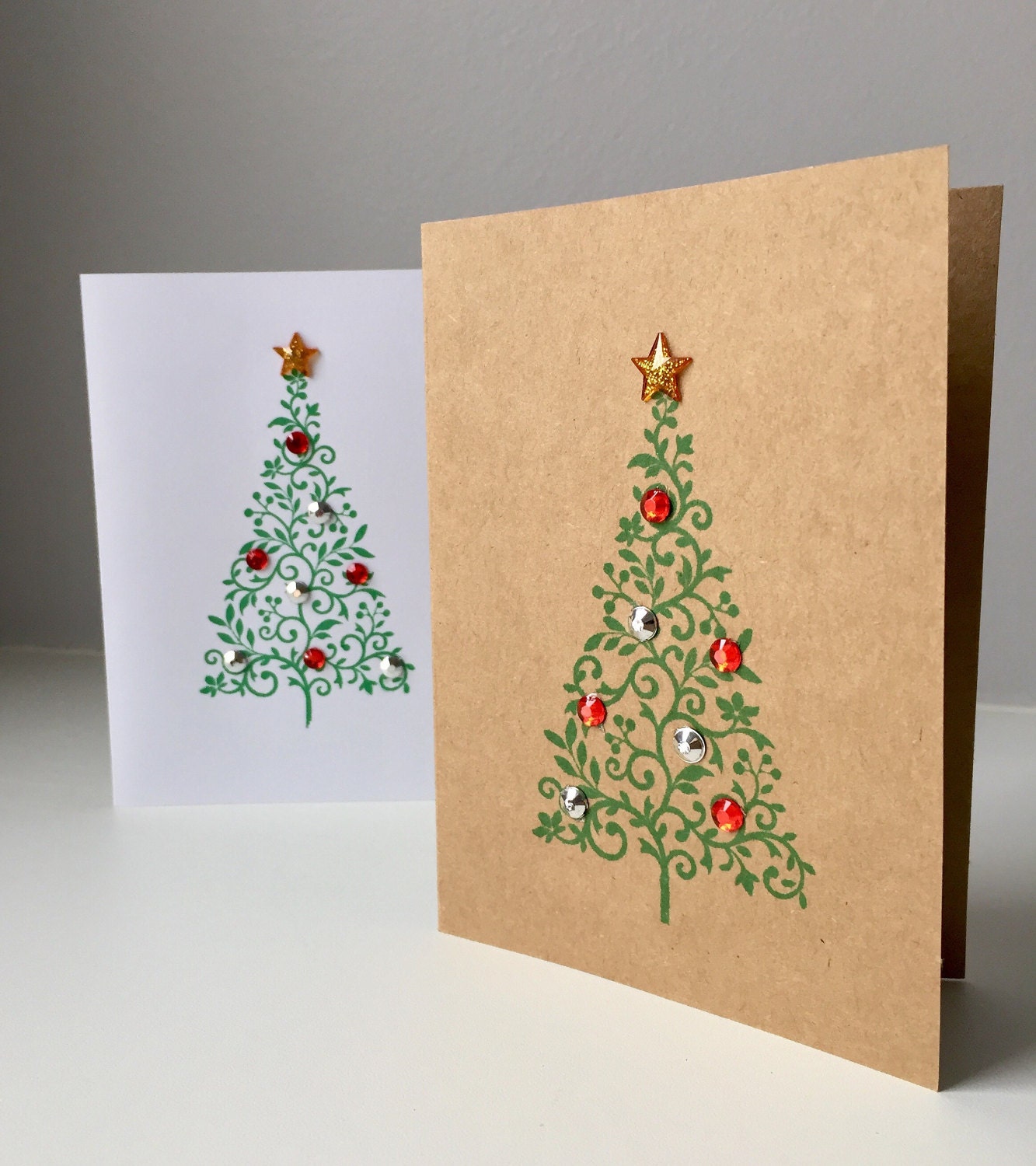 Christmas Tree Cards - Etsy