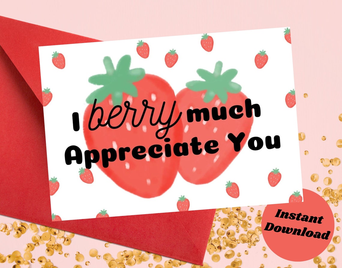 Printable Appreciation Card, Printable Thank You Card, Teacher ...