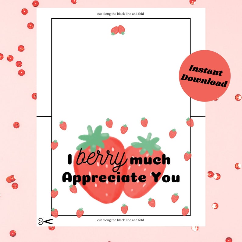 Printable Appreciation Card, Printable Thank You Card, Teacher ...