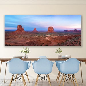 Monument Valley Art, Panorama Nature Canvas, Mesa Print, Southwestern ...