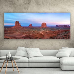 Monument Valley Art, Panorama Nature Canvas, Mesa Print, Southwestern ...