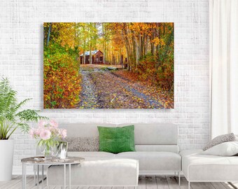 Utah Photography Oversized Fall Wall Art Golden Aspen Trees | Etsy