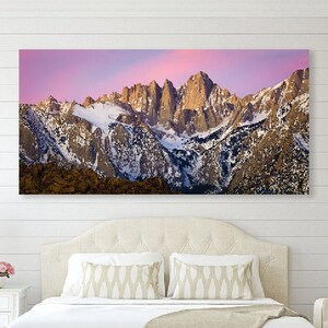 Mt. Whitney Panorama, Mount Whitney Print, Large Canvas Art, Hiking ...