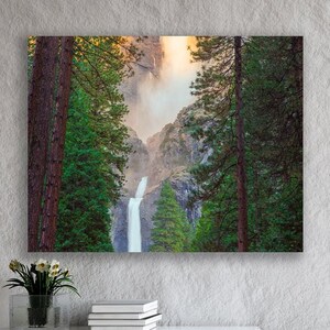 Yosemite Falls Print, Yosemite Photo, Waterfall Canvas, National Park ...