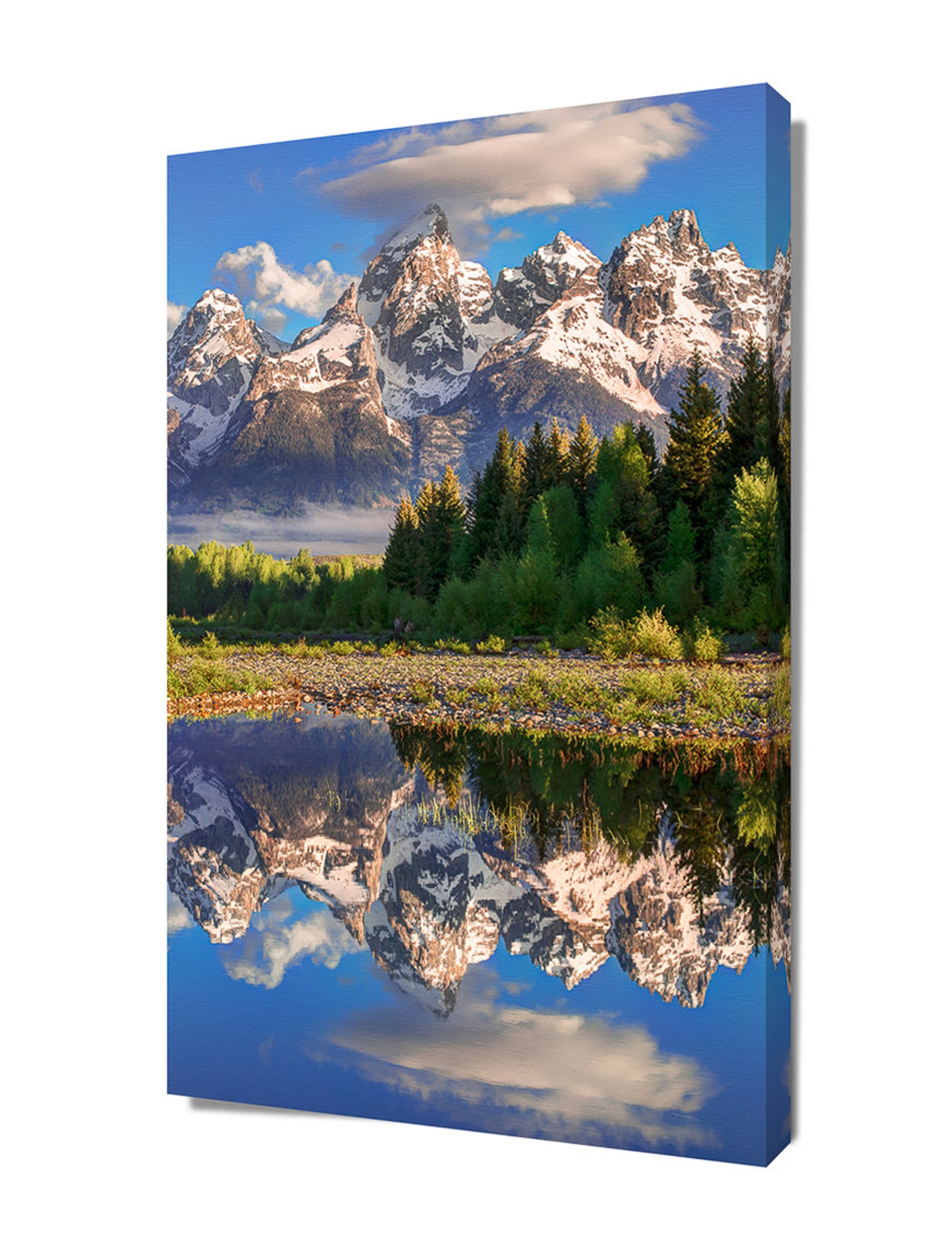 Large Teton Print, National Park Art, Grand Teton Canvas, Snake River ...
