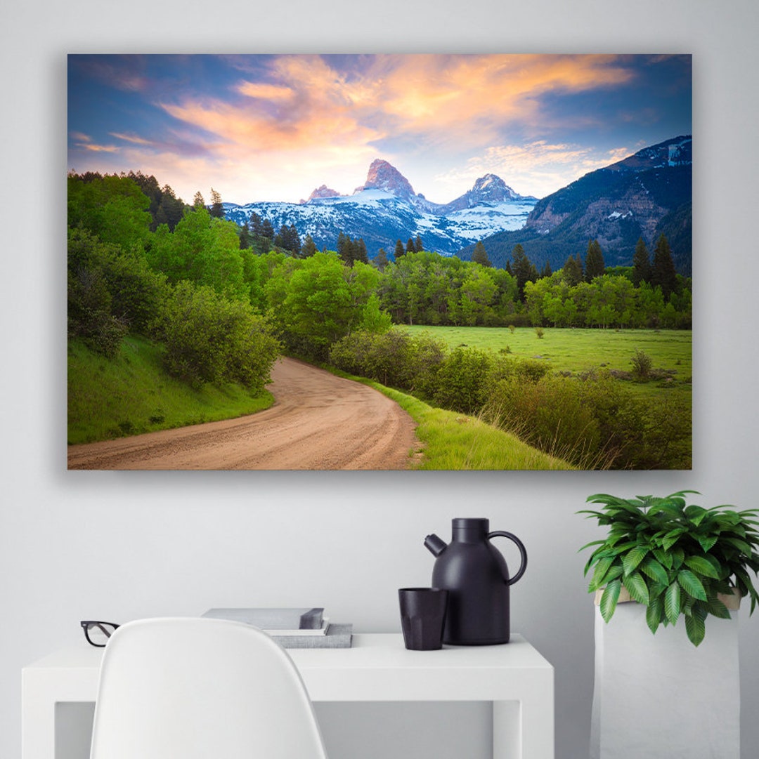 Large Teton Print, Idaho Mountain Photo, Teton Valley, Grand Teton West ...