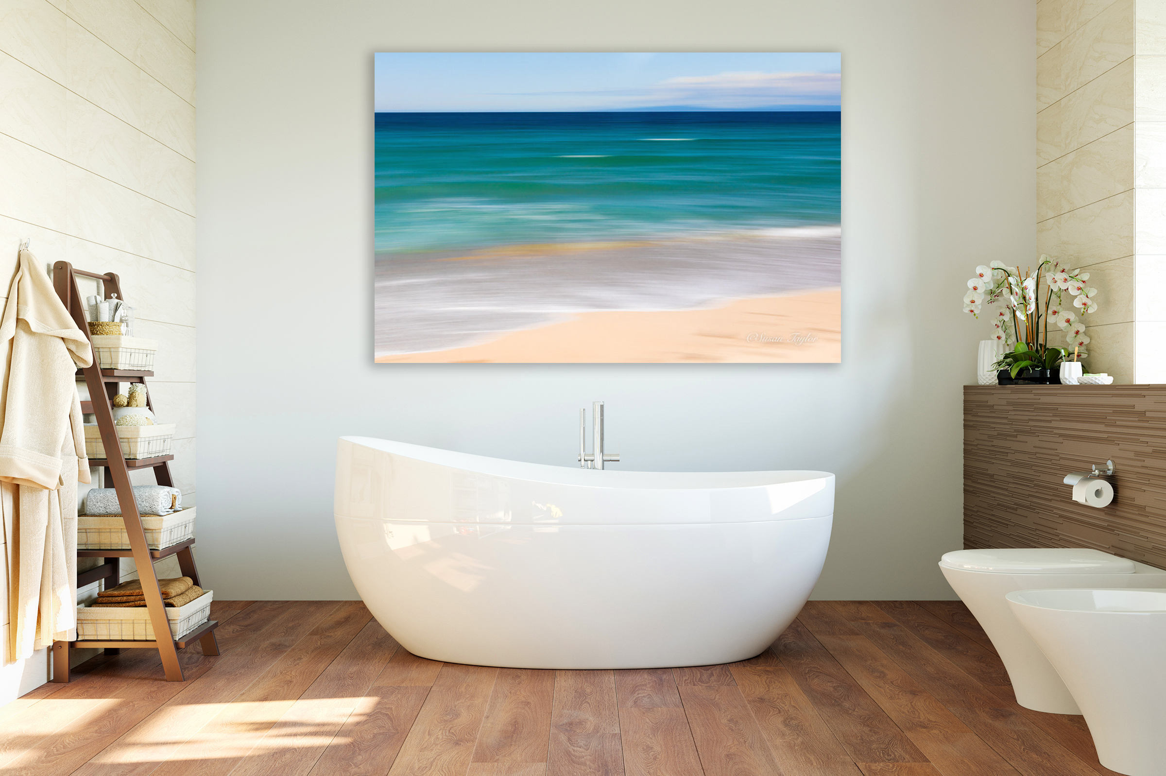 Big Sur Metal Print, Nautical Metal Home Decor, Ocean Abstract Metal ...