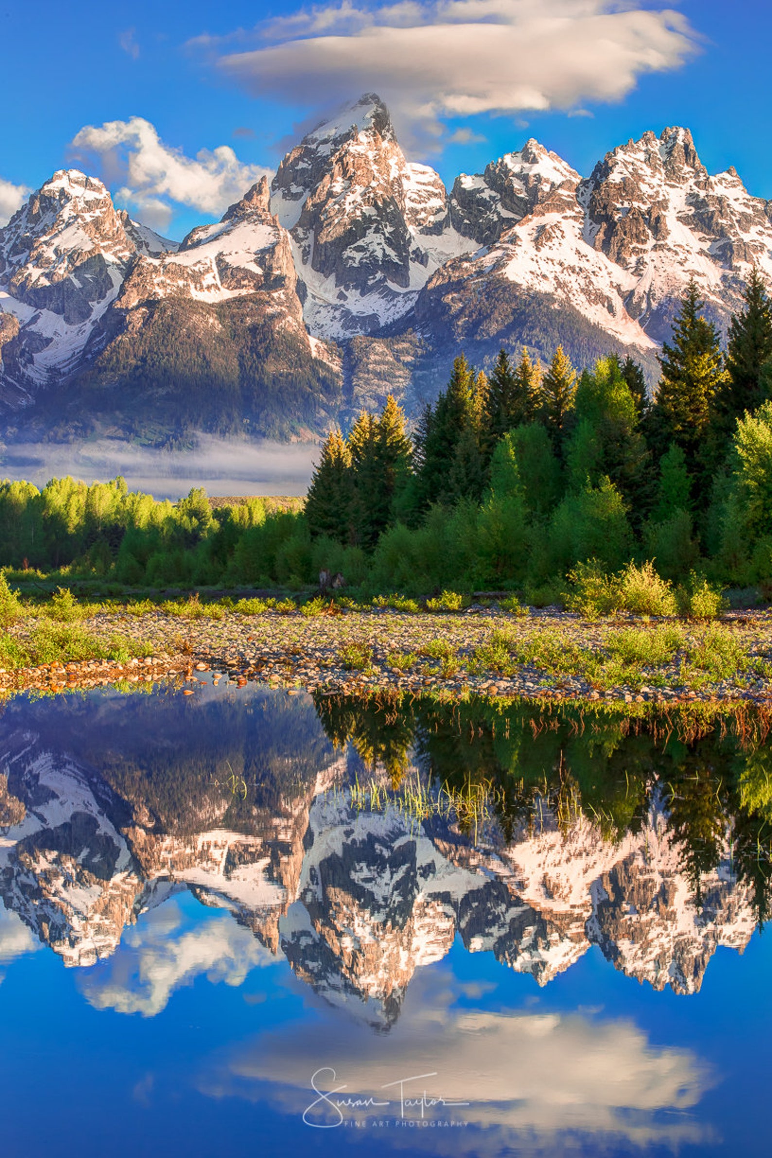 Large Teton Print, National Park Art, Grand Teton Canvas, Snake River ...