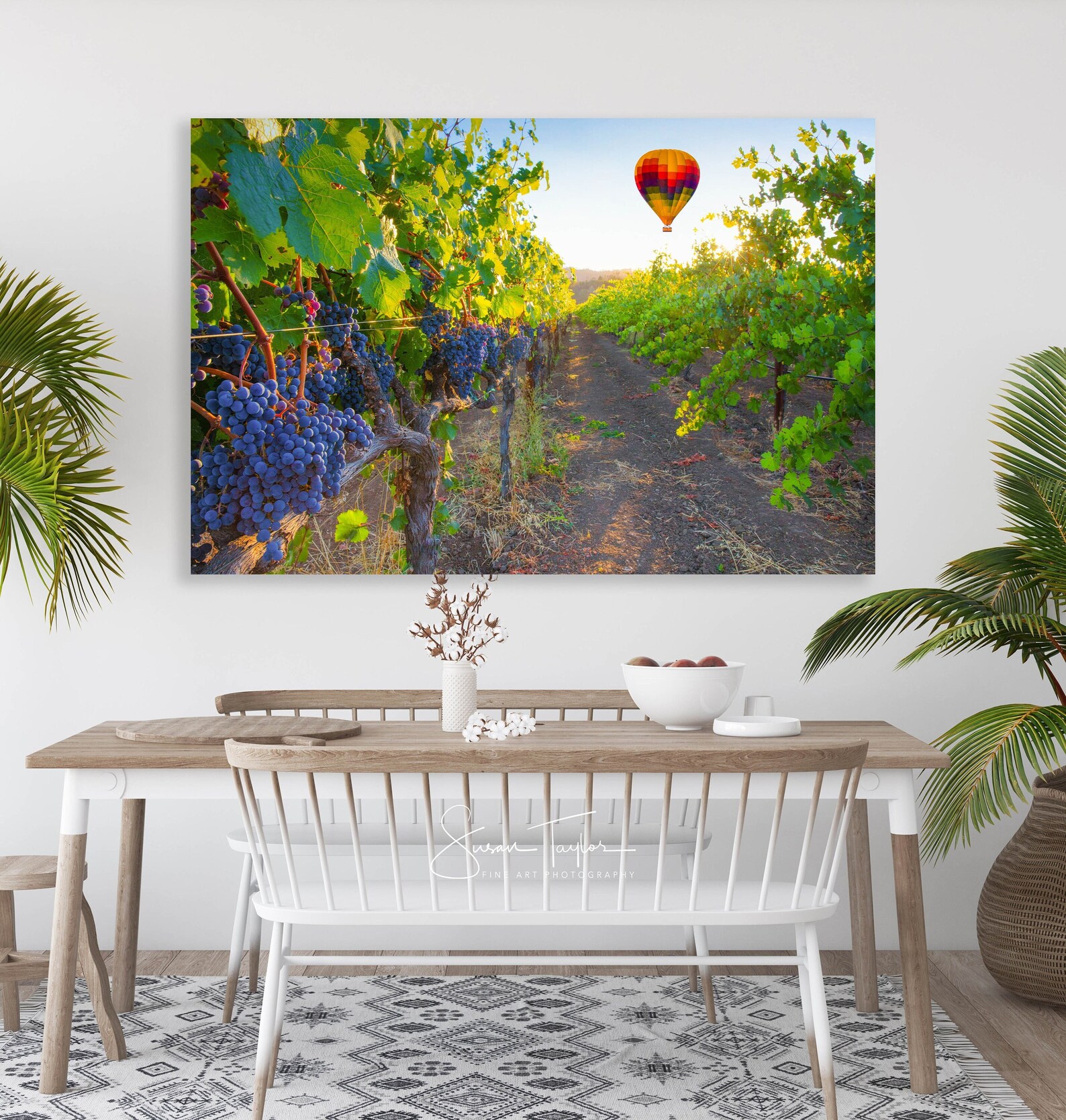 Vineyard Art, Large California Winery Canvas, Napa Valley Grapes, Wine ...