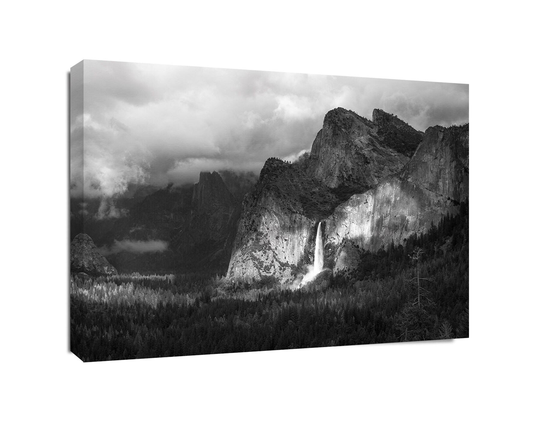 Black and White Yosemite Photo, Yosemite Decor, Large Waterfall Print ...