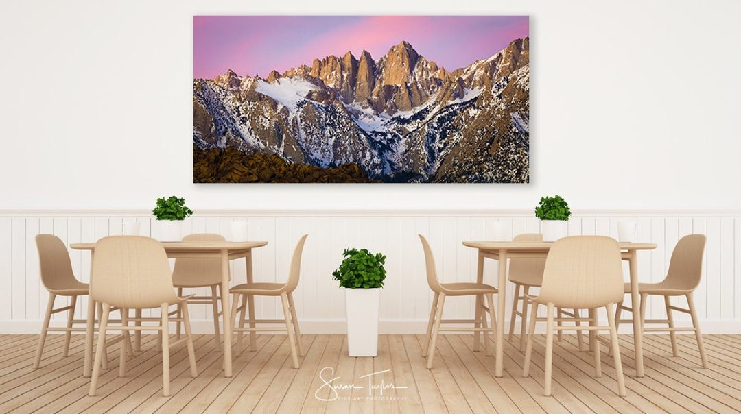 Mt. Whitney Panorama, Mount Whitney Print, Large Canvas Art, Hiking ...