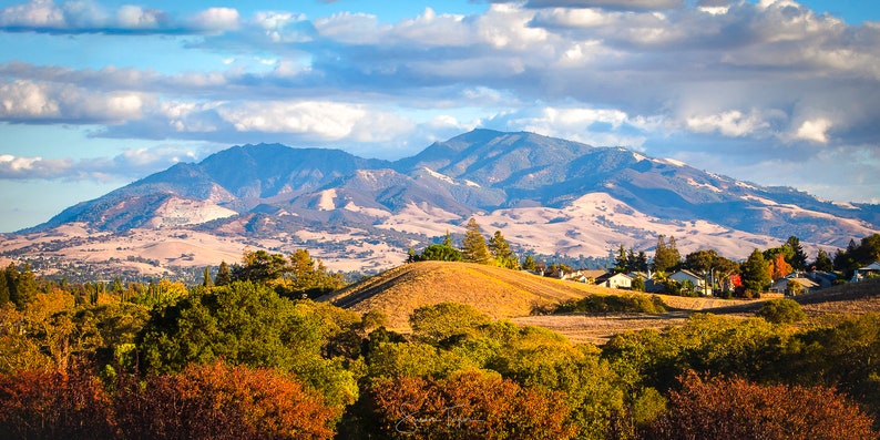 East Bay Area, Mount Diablo Autumn Canvas, Landscape Photo, Mt Diablo ...