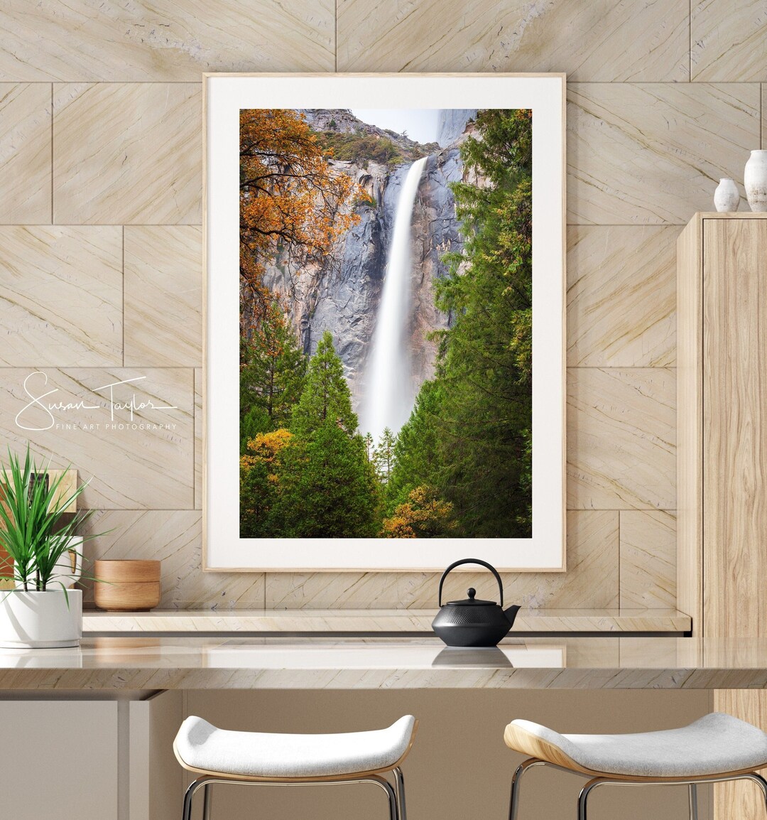 Yosemite Large Canvas Wall Art, Waterfall, Bridalveil Falls, Yosemite ...