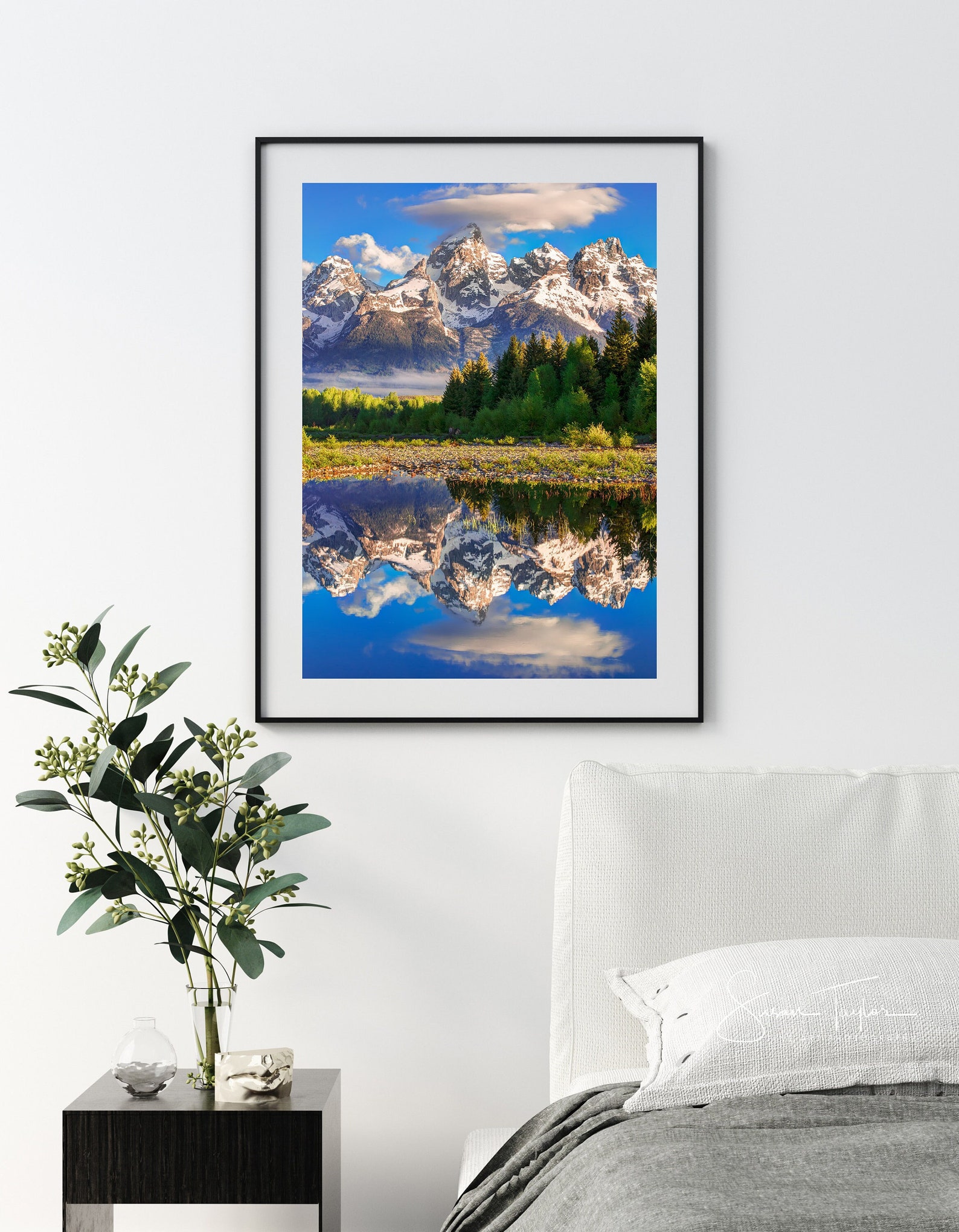 Large Teton Print, National Park Art, Grand Teton Canvas, Snake River ...