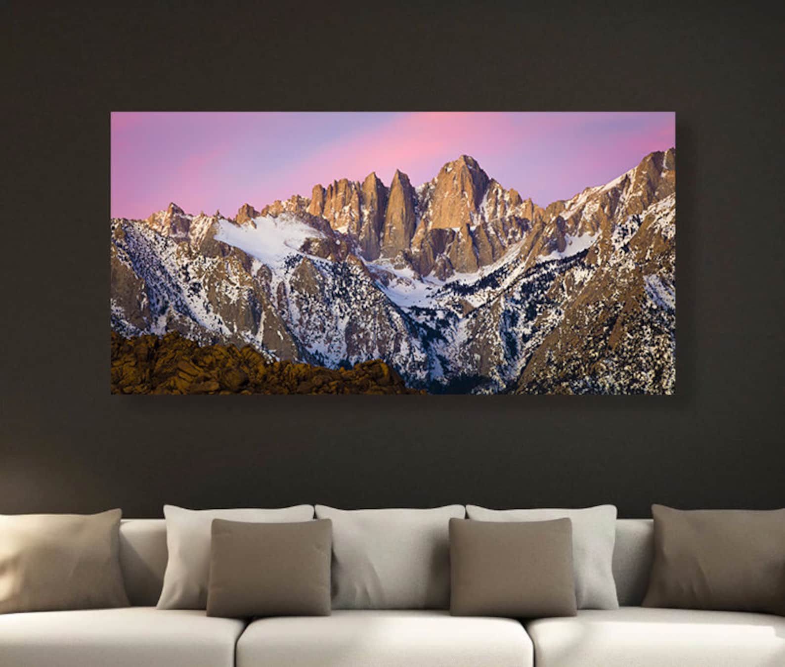Mt. Whitney Panorama Mount Whitney Print Large Canvas Art | Etsy