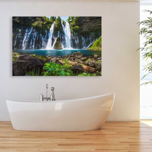 Waterfall Metal Print, Aluminum Metal Zen Print, Garden of Eden Metal ...