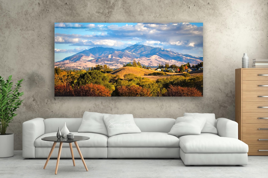 East Bay Area, Mount Diablo Autumn Canvas, Landscape Photo, Mt Diablo ...