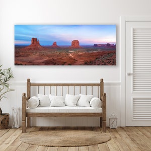 Monument Valley Art, Panorama Nature Canvas, Mesa Print, Southwestern ...