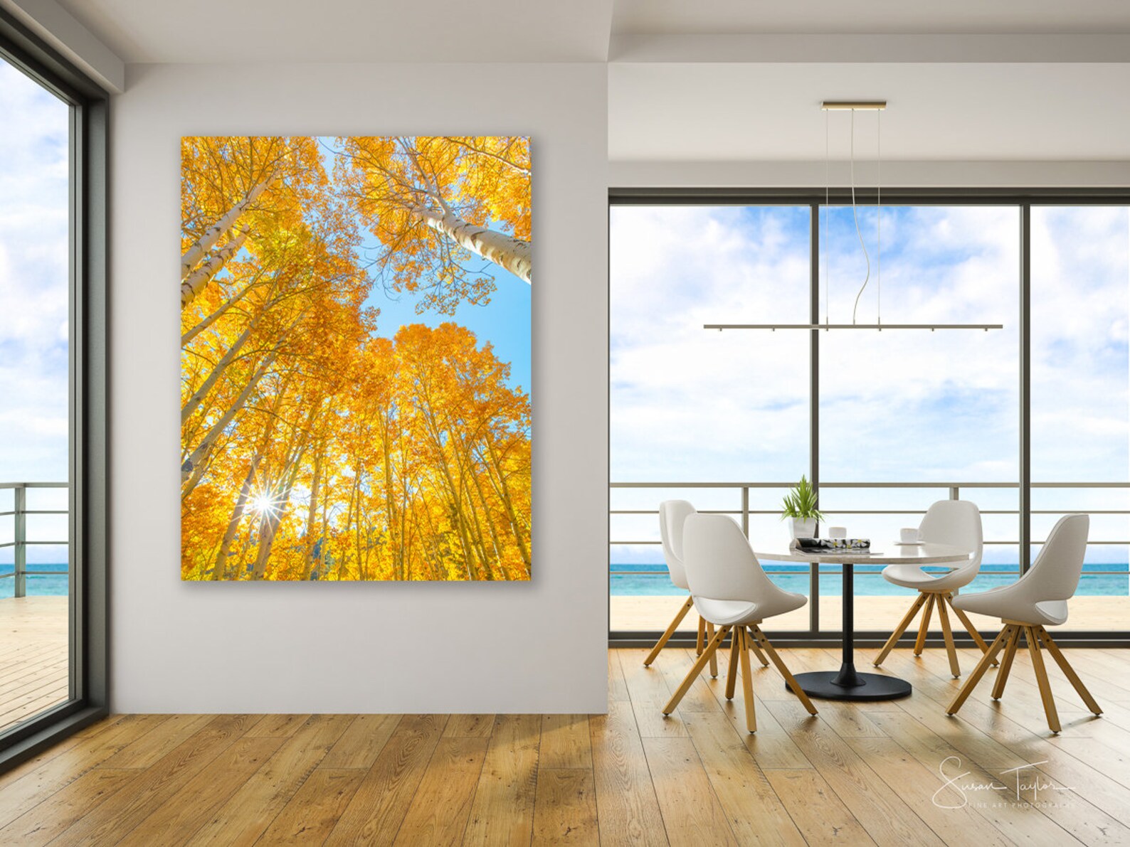 Large Aspen Forest Print, Golden Aspen Canopy Photo, Fall Foliage ...