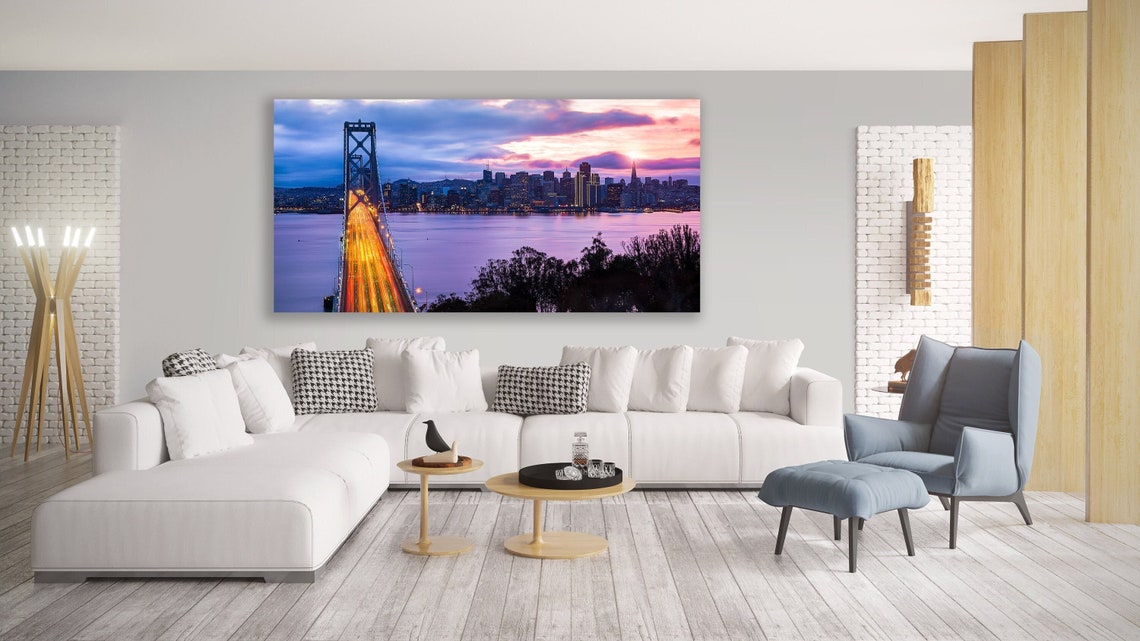Bay Bridge Giant Canvas Print USA Architecture Wall Art San - Etsy
