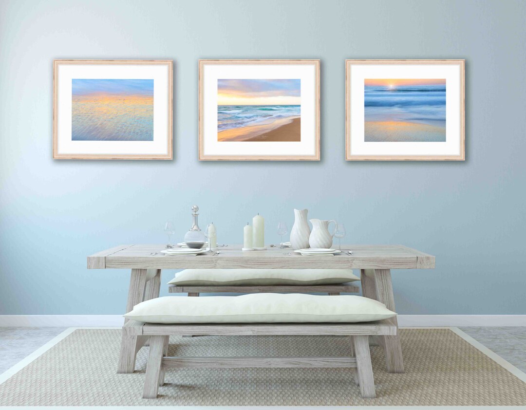 Set of Three 3 Prints Ocean Photo Set Beach Abstract - Etsy