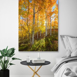 Utah Photography Oversized Fall Wall Art Golden Aspen Trees | Etsy