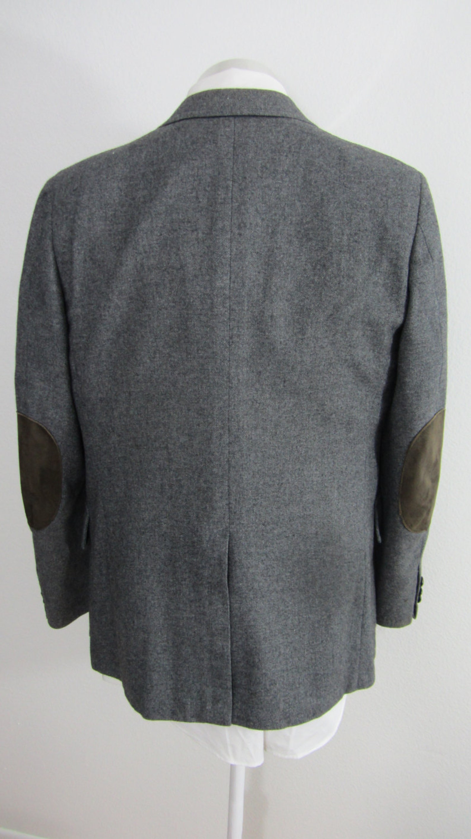 Vintage Adams Row Richman Mens Gray Sport Coat Jacket Blazer Patch ...