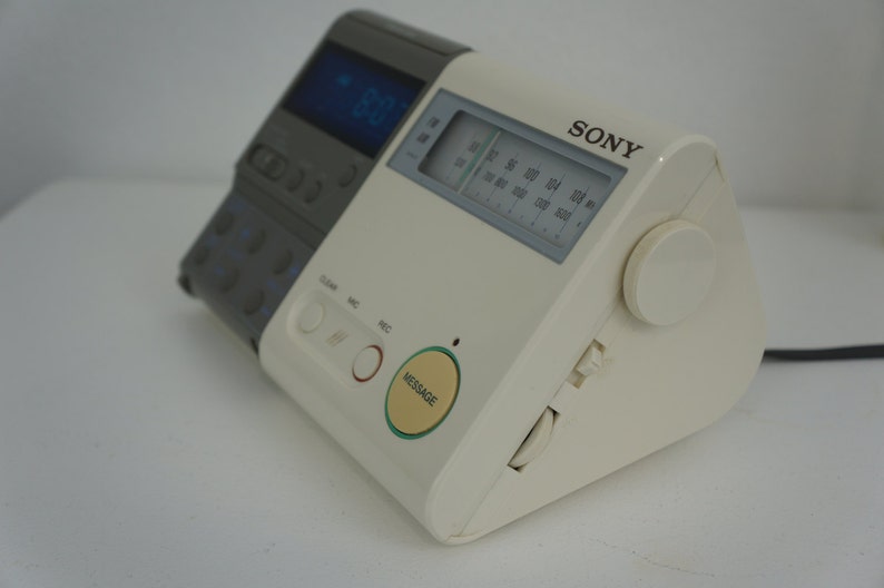 Vintage Sony ICF C88W Dual Alarm Am Fm Digital Clock Radio Recorder - Etsy Vintage Sony ICF C88W Dual Alarm Am Fm Digital Clock Radio Recorder - Etsy