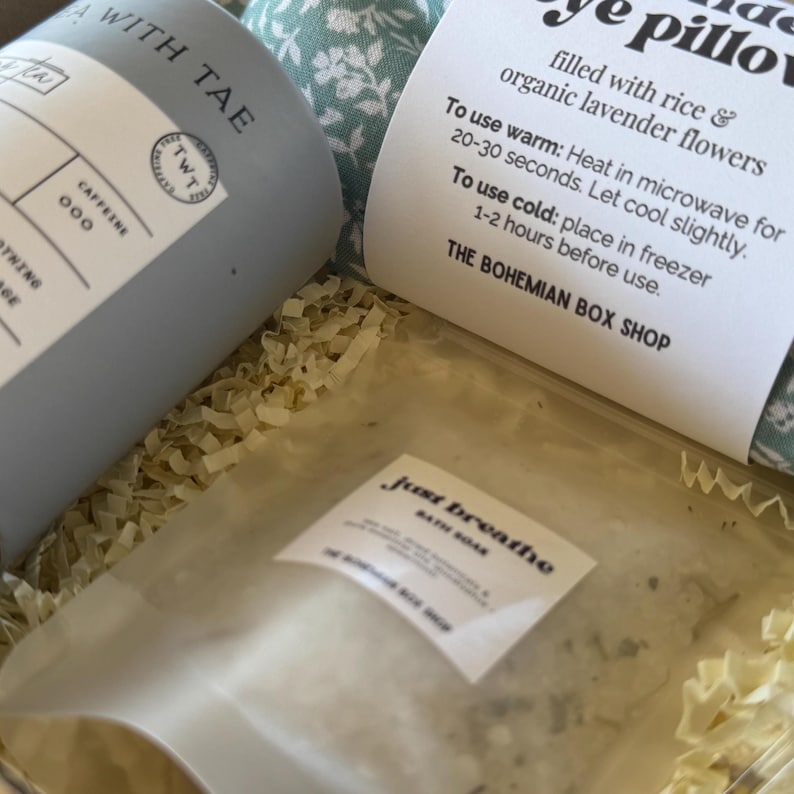 Relaxation Gift Box Spa Kit Wellness Package Stress Relief Anxiety ...