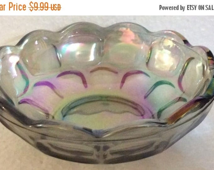 ON SALE REDUCED Federal Glass Colonial Pattern Iridescent Smoke Nappy ...