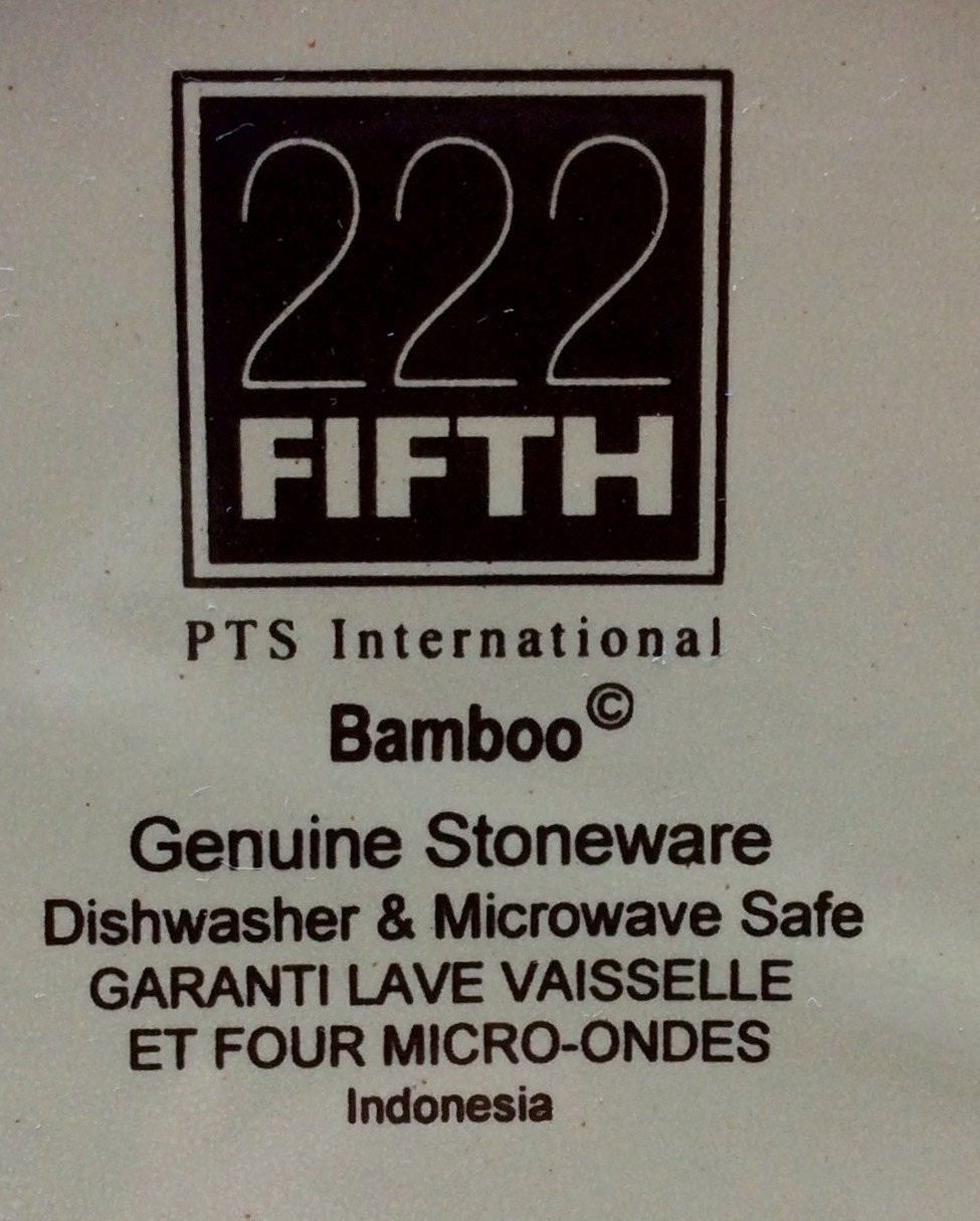 ON SALE PTS International Bamboo 222 Fifth Lot of 2 Rim Soup | Etsy