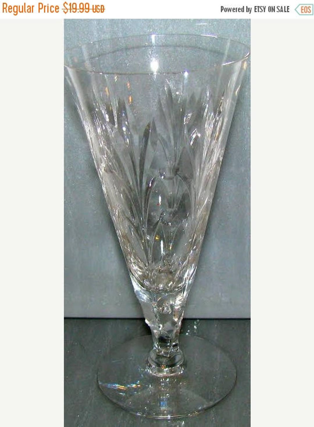 ON SALE Seneca SPRAY 476 Iced Tea Glass Goblet Cut Crystal Dinnerware ...