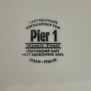 Pier 1 MOSAIC FRUIT Large Oval Serving Platter Dinnerware Made in Italy ...