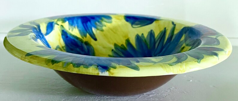 Suzanne Katkhuda Pottery SUNBURST Large Round Rimmed Serving - Etsy