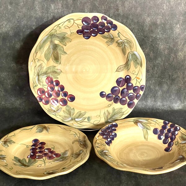 Plate With Grapes - Etsy