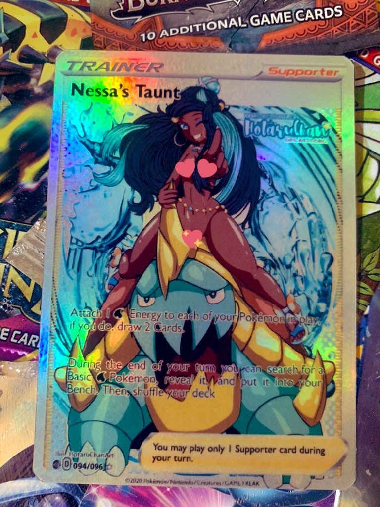 Custom Trainer Full Art Card Nessa's Taunt | Etsy